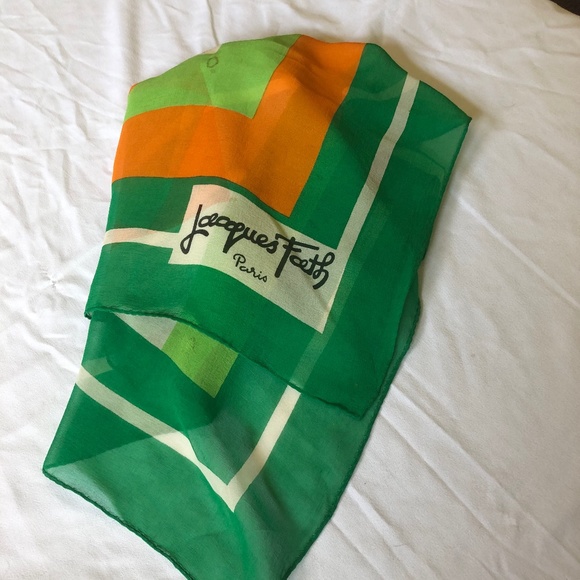 Jacques Fath | Accessories | Jacques Fath Scarf Green | Poshmark